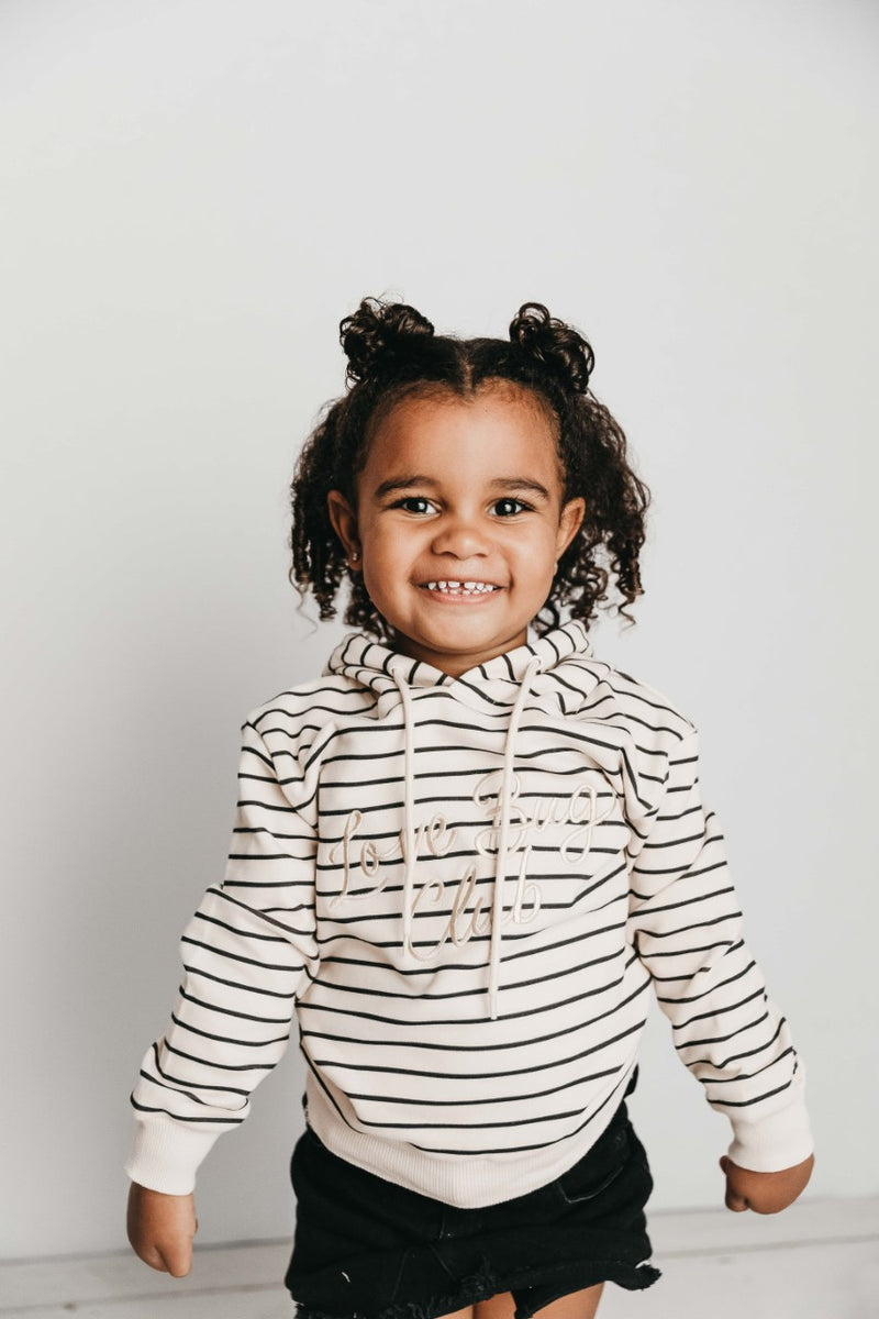 Love Bug Club Script Hoodie - Stripe (ONLY SIZE 000 LEFT) – Mini Haven